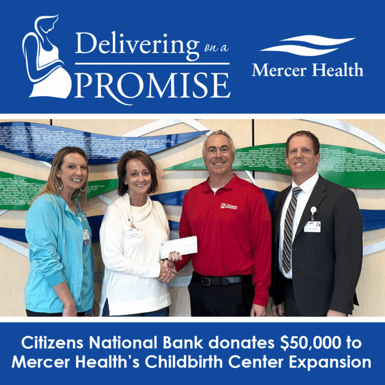 Citizens National Bank donates to Mercer Health’s Childbirth Center ...