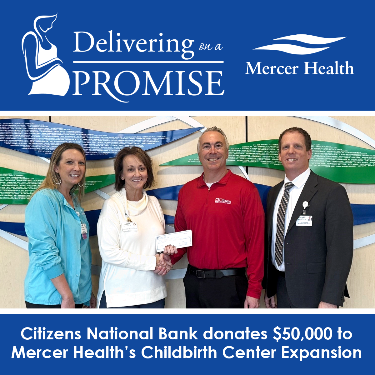 Citizens National Bank donates to Mercer Health’s Childbirth Center ...
